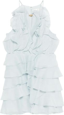 Aje robe courte Cleo à volants superposés - Bleu