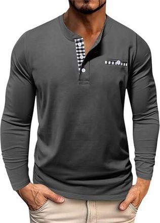 Generic Polo d&eacute;contract&eacute; vintage &agrave; imprim&eacute; bloc de couleurs pour homme, coupe classique, l&eacute;ger et respirant, tunique de travail, Noir, 3XL