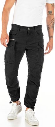 Replay Herren Cargo-Hose Joe Comfort-Fit aus Komfort Baumwolle, Black 098 (Schwarz), 32W / 34L