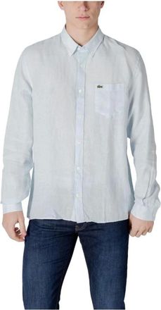 Lacoste Homme, Chemises, Bleu, Taille: 2XL Chemise boutonn&eacute;e en lin