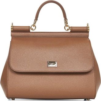 Dolce & Gabbana Femme, Sacs, Brun, Taille: ONE Size Grand sac &agrave; main Sicily