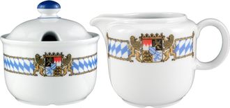 SELTMANN WEIDEN Compact Bayern Milch- und Zucker-Set 2-teilig, Milchk&auml;nnchen (230 ml) und Zuckerdose (250 ml) f&uuml;r 6 Personen, Traditionelles Design, Sp&uuml;lmaschinenfest