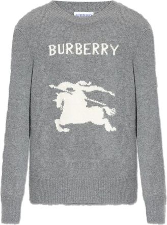 Burberry Homme, Pulls, Gris, Taille: XL Wool Turtleneck with Logo