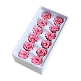 Lurrose 12 St&uuml;ck Unsterbliche Rosen 3 4cm Hellrosa Konservierte Blumen f&uuml;r Valentinstag Hochzeit Selbstgemacht Dekoration Geschenk