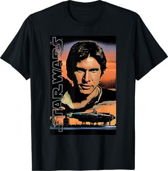 Star Wars Han Solo Millennium Falcon Retro Poster T-Shirt T-Shirt