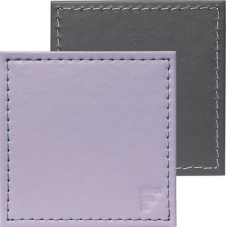 FreeForm Freeform DUO Untersetzer Set 4tlg, Flieder/Grau, 10x10 cm, Beidseitig nutzbare Untersetzer Abwaschbar, Bis 90° Celsius hitzebeständig, Kunstleder, Tis