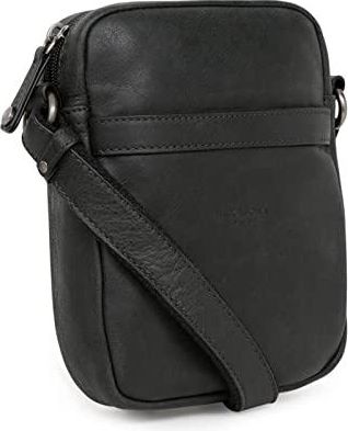 Pellet Sacoche - Compatible téléphone Portable - pour Homme - Collection Instinct - Noir - en Cuir