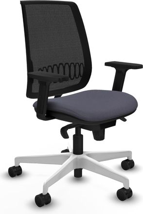 Piqueras y Crespo B&uuml;rostuhl mit 2D-Armlehnen, h&ouml;henverstellbare Lendenwirbelst&uuml;tze, mit 5 Positionen und eingespritztem Schaum. Mit Rollen von 65 mm Nylon. Schwarz/Dunk