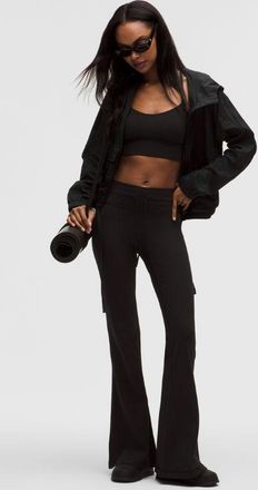 lululemon Pantalon Groove taille haute c&ocirc;tel&eacute; ultra-&eacute;vas&eacute; pour Femmes - Taille 10