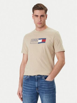 Tommy Hilfiger T-Shirt Brand Love Box MW0MW42366 Beige Regular Fit