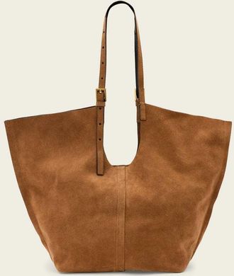 AllSaints Ara - Tragetasche aus Wildleder in Braun