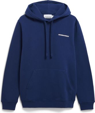 Armedangels Herren Sweathoodie aus Bio-Baumwolle PAARLO Free Swim Regular Fit Blue Noon