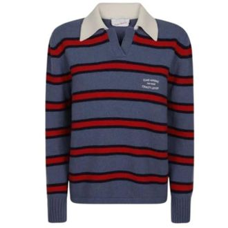 Giada Benincasa Pull &agrave; col en V - Femme - Pulls - Bleu - Taille: 40 FR