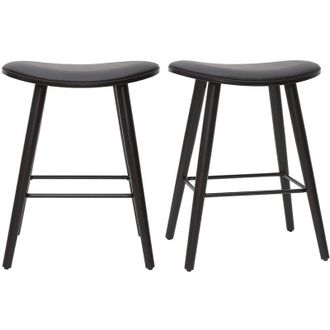Miliboo Miliboo - Tabourets de bar design noirs H65 cm (lot de 2) meadow