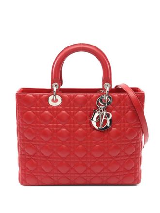 Dior grand sac à main Lady Dior (années 2010) - Rouge