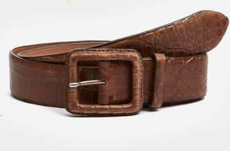 Reptiles House Duchessa - Krokodilledergürtel mit verdeckter Schnalle