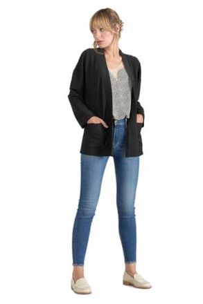 Le Temps Des Cerises Veste kimono Sobrado noir brillant