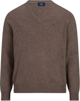 Hackett Pull droit col v en laine