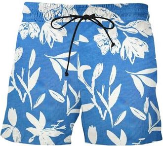 Generic Short de plage hawa&iuml;en &agrave; s&eacute;chage rapide pour homme - Short de bain avec poches - Short de bain de plage pour homme, bleu, XXL