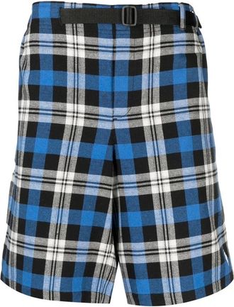 Marcelo Burlon Homme, Shorts, Multicolore, Taille: M Checked Cotton Blend Shorts