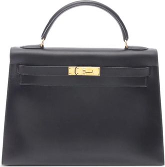 Hermès 1999 Kelly Sellier Satchel-Tasche 32cm - Schwarz