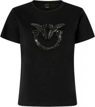 Pinko Pinko, Femme, Tops, Noir, Taille: 40 FR Quentin T-Shirt