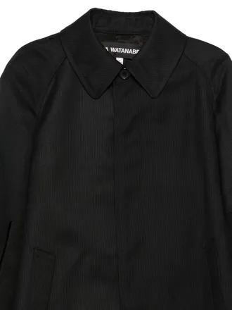 Junya Watanabe Wool Pinstripe Shirt - Black
