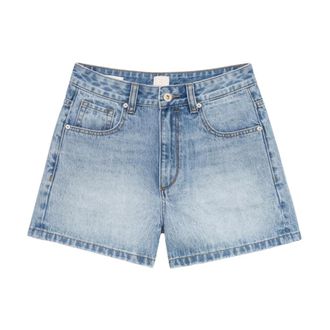 Gianni Lupo Femme, Shorts, Bleu, Taille: W33 Bermuda Denim a Vita Alta