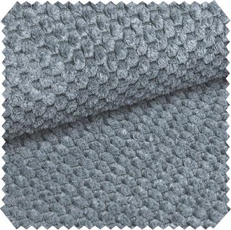 Novely ZEVEN Plüschiger Möbelstoff in Cord-Optik - Ultraweicher Polsterstoff mit Kachelmuster - Extrem Robuster Bezugstoff - Pflegeleichte Meterware 1lfm | F