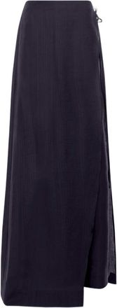 Blugirl Femme, Jupes, Bleu, Taille: 38 FR Gonna pantalone in lyocell pannello frontale annodabile al fianco