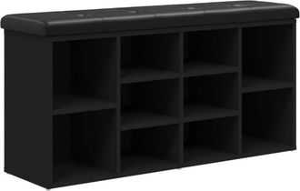 vidaXL Schuhbank Schwarz 102x32x50 cm Holzwerkstoff Vidaxl