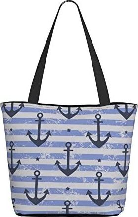 AOOEDM Chic Marine Anchors Hand Ladies Shopping Bag 13x11x7in.Le cadeau parfait pour la Saint-Valentin.Cest de la Saint-Valentin pour maman, fille, &eacute;pouse, e