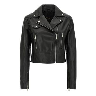 Pinko Pinko, Femme, Vestes, Noir, Taille: 34 FR New Sensibile Nappa Jacket