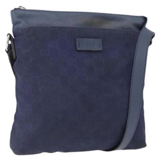 Gucci Pre-owned Nylon Schultertasche - - Pre-owned - Damen - Blau - ONE SIZE