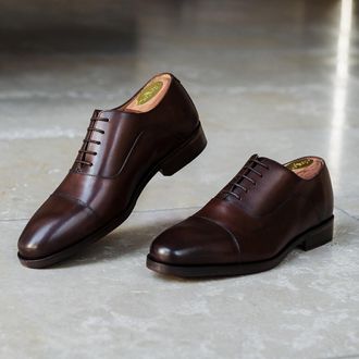 Bexley Grakley - Richelieus homme chocolat patin&eacute;