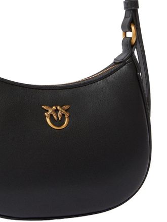 Pinko Womens Shoulder Bag Black Calfskin Leather - Shoulder-Bags