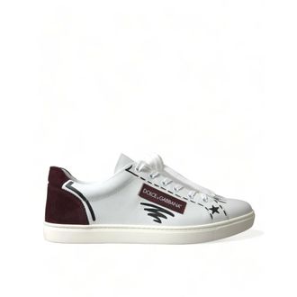 Dolce & Gabbana Homme, Chaussures, Blanc, Taille: 39 1/2 EU Baskets Basses Exclusives Blanc Bordeaux