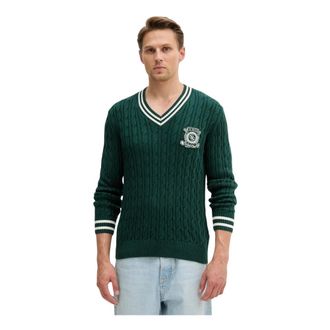 Guess Eco Hewie Zopfstrick Pullover - - Knitwear - Herren - Gr&uuml;n - XL