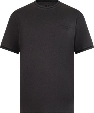 HUGO BOSS Homme, Tops, Gris, Taille: 2XL T-shirt en coton avec logo brod&eacute;