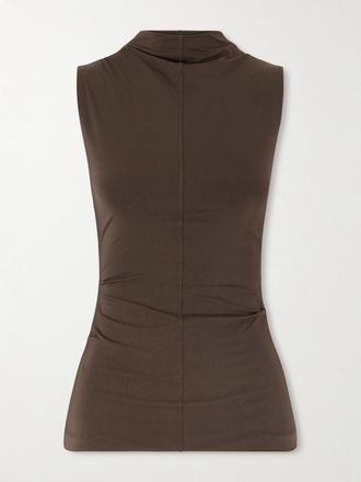 Sir. Matheo Oberteil Aus Jersey Mit Raffungen - Braun