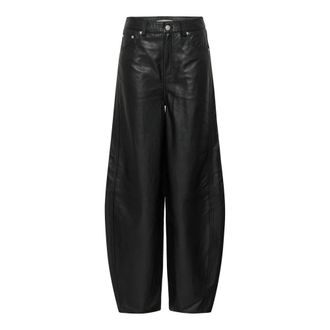 Gestuz Pantalon en cuir GZluciana - Femme - Pantalons - Noir - Taille: 42 FR