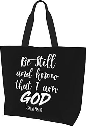 AOOEDM Be Still And Know That I Am God Sac &agrave; provisions r&eacute;utilisable en toile pour femme