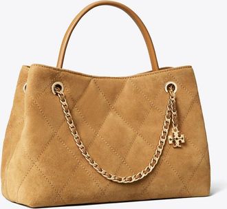 Tory Burch Kleine Fleming Carryall Bag aus Wildleder
