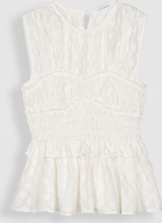 Cecilie Bahnsen Top With Waist Ruffle White