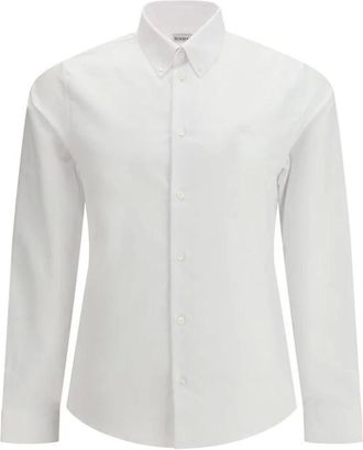 Burberry Homme, Chemises, Blanc, Taille: XL Chemise Classique Boutonn&eacute;e en Coton