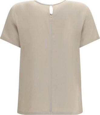 Max Mara Womens Beige Silk T-Shirt