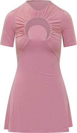Marine Serre Femme, Robes, Rose, Taille: 40 FR Moon Hole Mini Dress