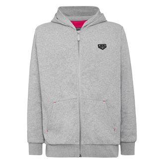 Philipp Plein Hooded Sweatjacket Iconic Plein - - Sweatshirts & Hoodies - Herren - Grau - S