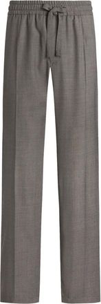 Dolce & Gabbana Homme, Pantalons, Gris, Taille: L Pantalon de jogging en laine oeil-de-perdrix