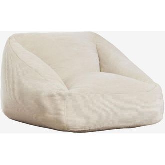 Sklum Sklum - Fauteuil Thiago en velours c&ocirc;tel&eacute; &x2194&xFE0E 110 cm
